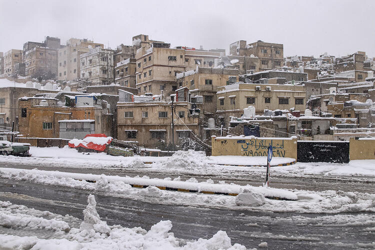 In Pictures: Major Snowstorm Hits Amman, Jordan | Al Bawaba