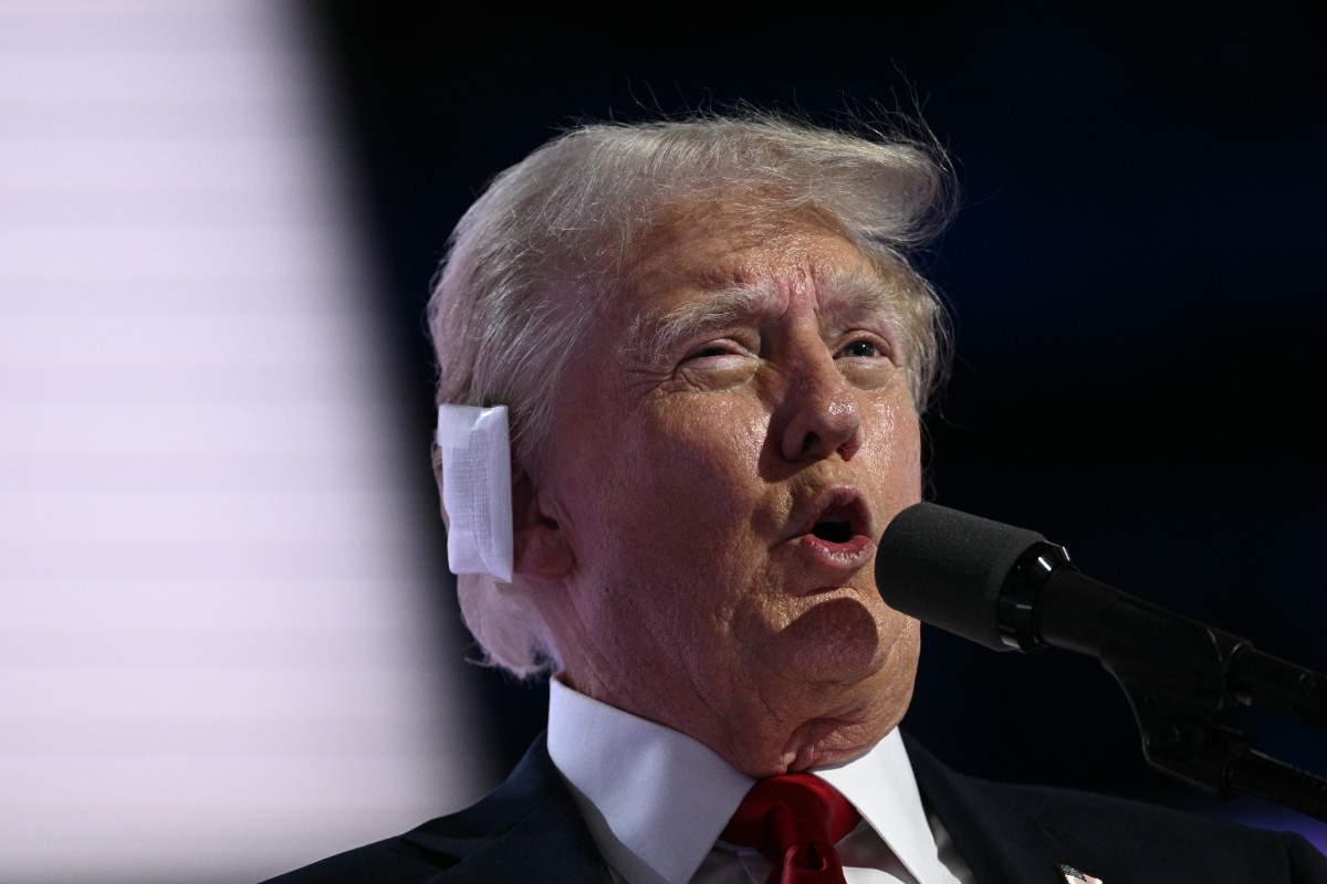 Video: Donald Trump puts bandage on wrong ear sparking controversy | Al ...
