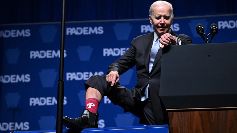 Joe Biden proudly shows off 'red sock' with a big smile | Al Bawaba