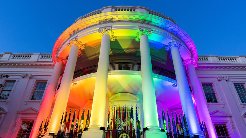 White House lit up in Pride flag colors | Al Bawaba