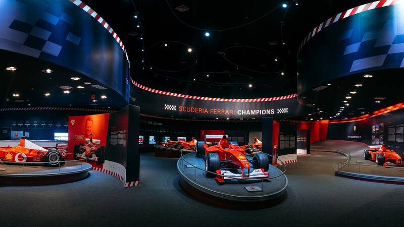 Ferrari world Abu Dhabi’s “scuderia ferrari champions” exhibition ...