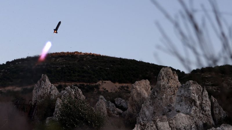 Launching a cornet missile from Gaza and successful interception of the ...