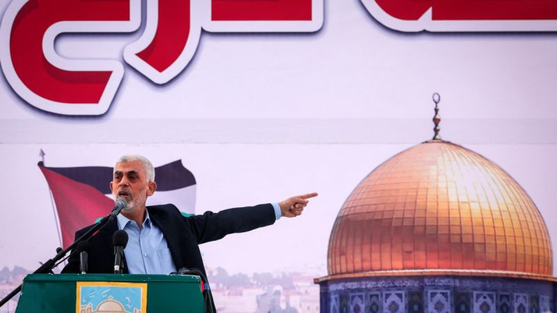 Yahya Sinwar, Hamas leader, addresses public for the first time since ...