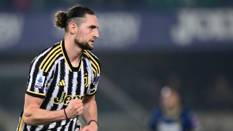 Man Utd, Barcelona to vie for Juve midfielder Adrien Rabiot
