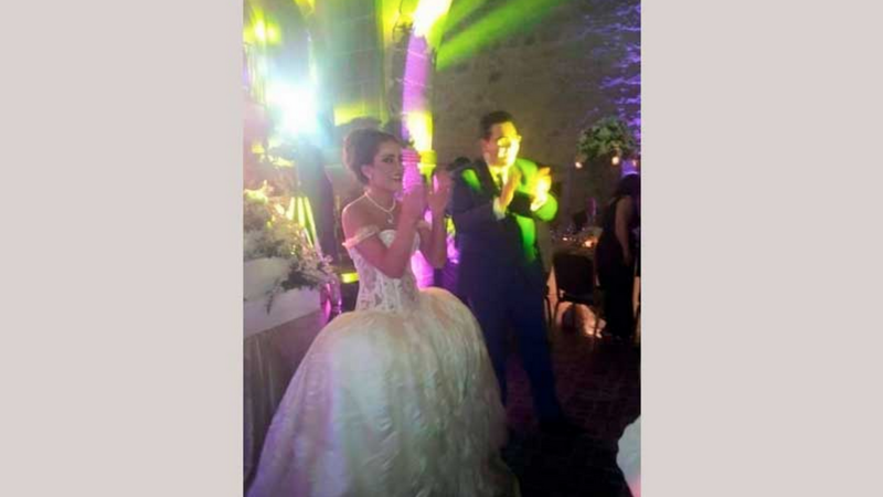 Officially a Mrs! Dima Kandalaft weds Syrian Minister in fairytale lace ...