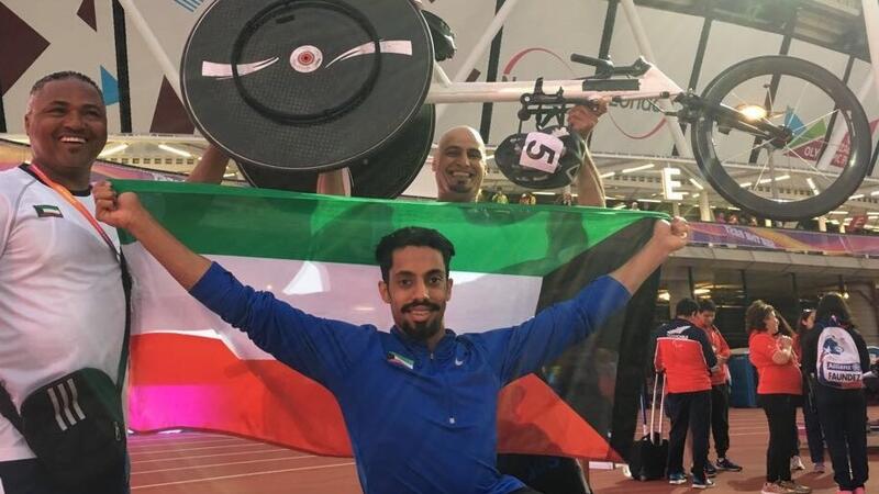 Kuwait's Al-Mutairi wins gold in men's 100 m race tourney in London ...