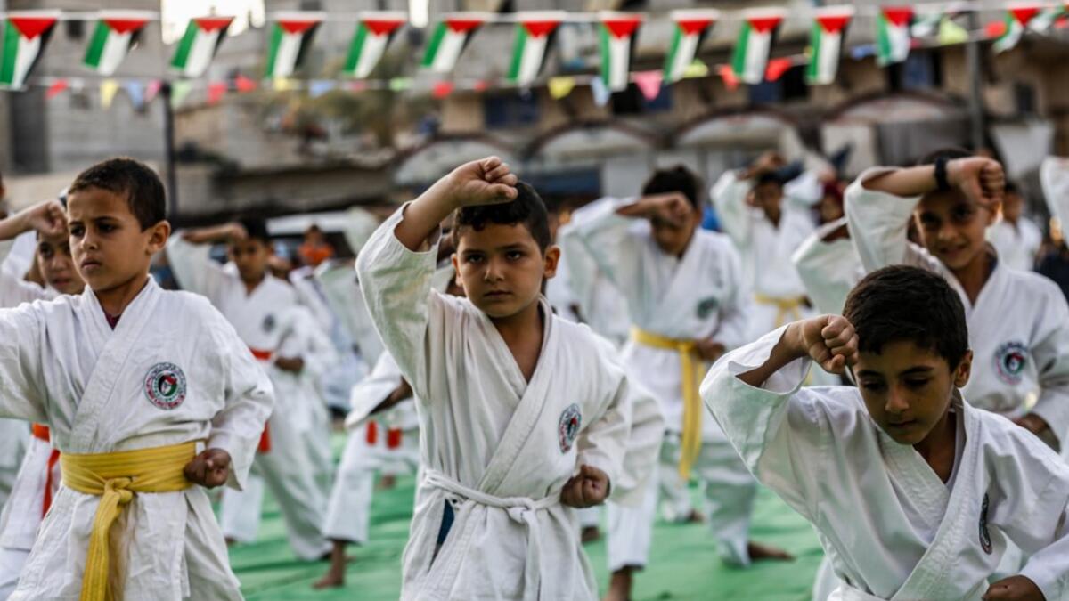 Playing Karate in Gaza's Rahaf Camp | Al Bawaba