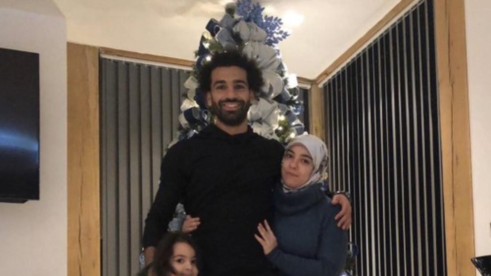 Mo Salah Sparks Controversy After Family Photo in Front of Christmas ...