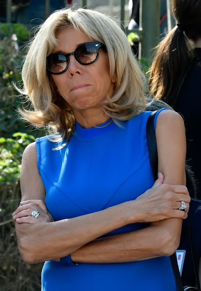 Brigitte Macron Steps Out for the First Time Since Facial Surgery | Al ...