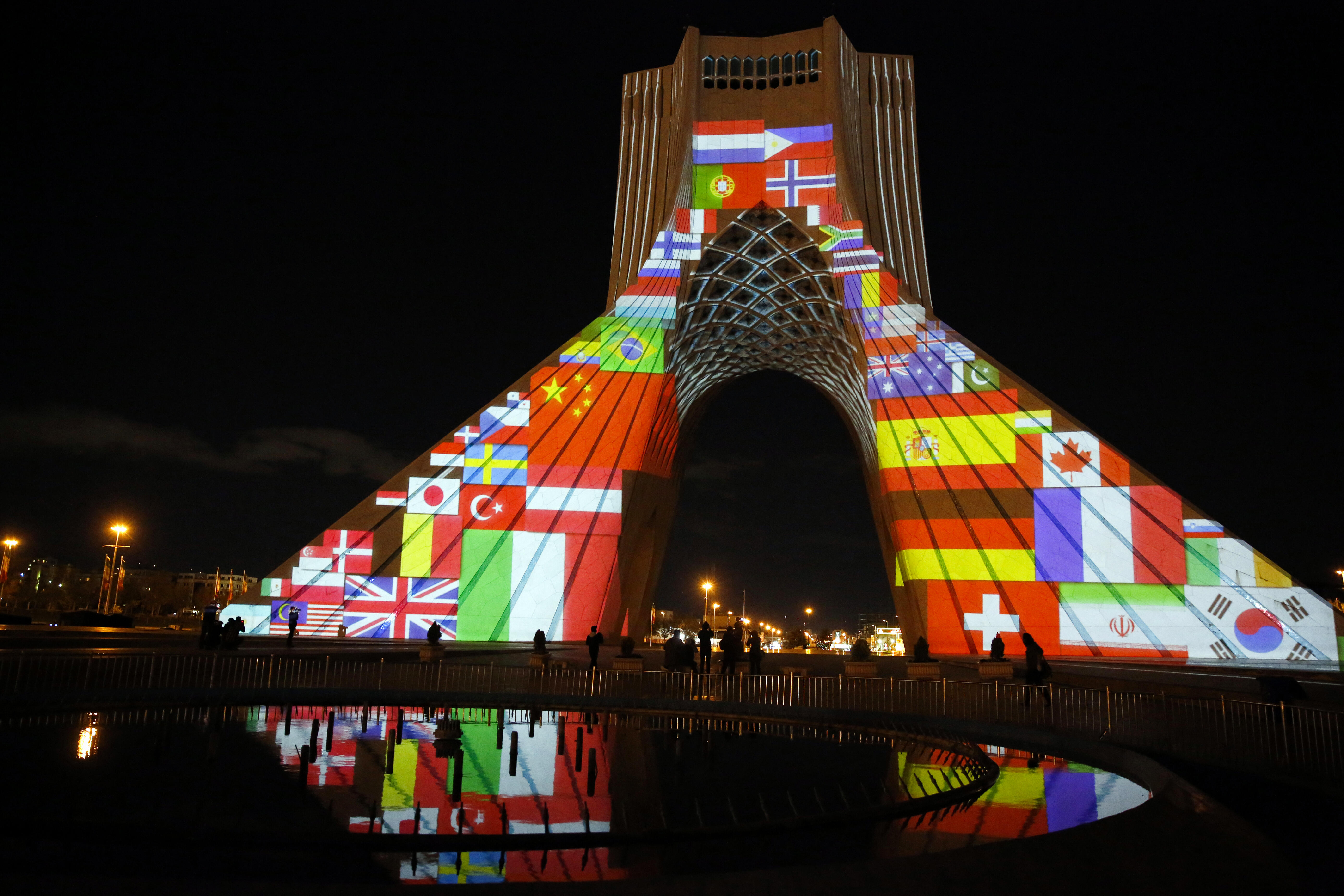 'Where Are the Lebanese and the Iraqi Flags?' Iran Lights Azadi Tower ...