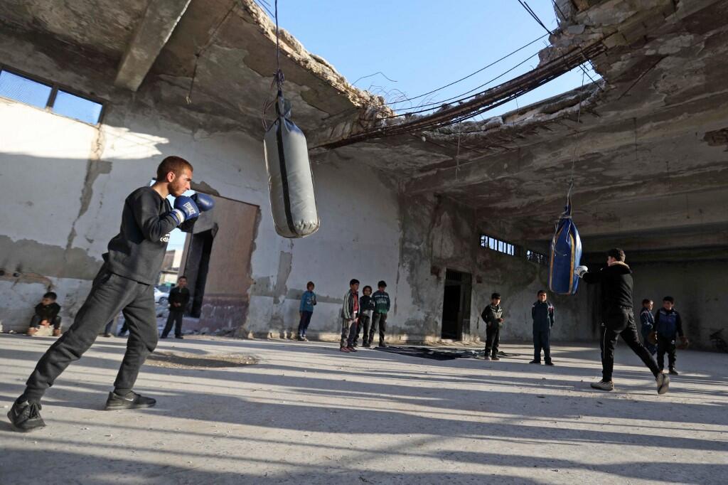 Syrians Practice Boxing in The Midst of The Rubble | Al Bawaba