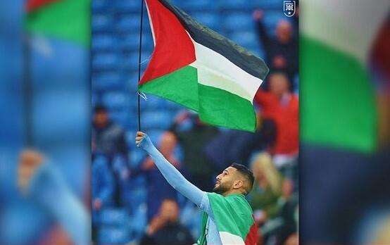 Mahrez Waves Palestinian Flag to Celebrate Man City’s Premier League ...