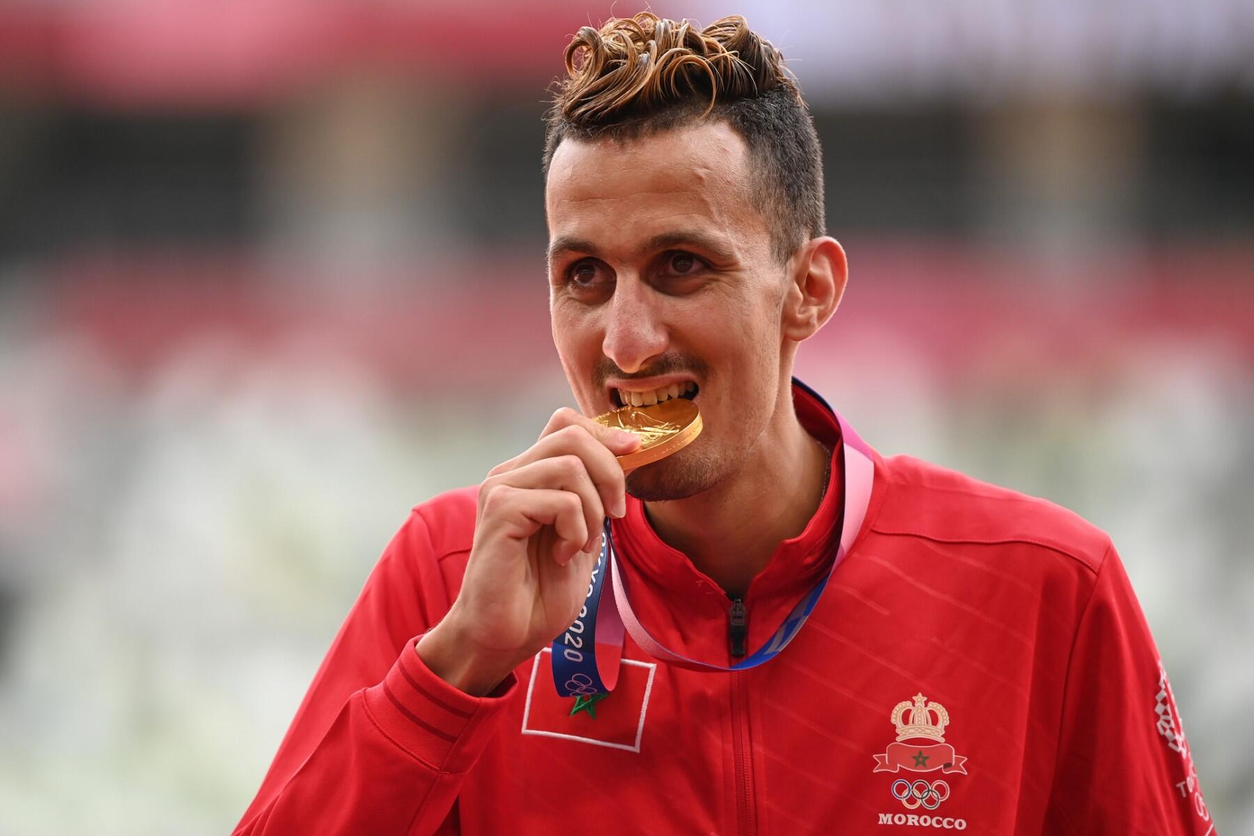 El Bakkali Full of Pride Following His Historic Gold Medal Win