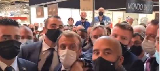 France's President Macron Hit with an Egg | Al Bawaba