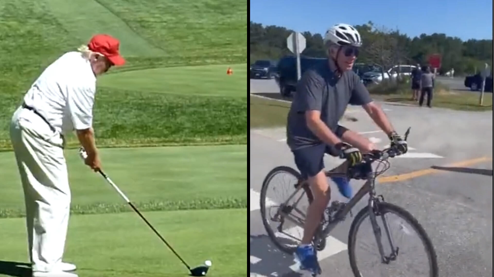 Video: Trump Makes Fun of Joe Biden's Bike Fall | Al Bawaba