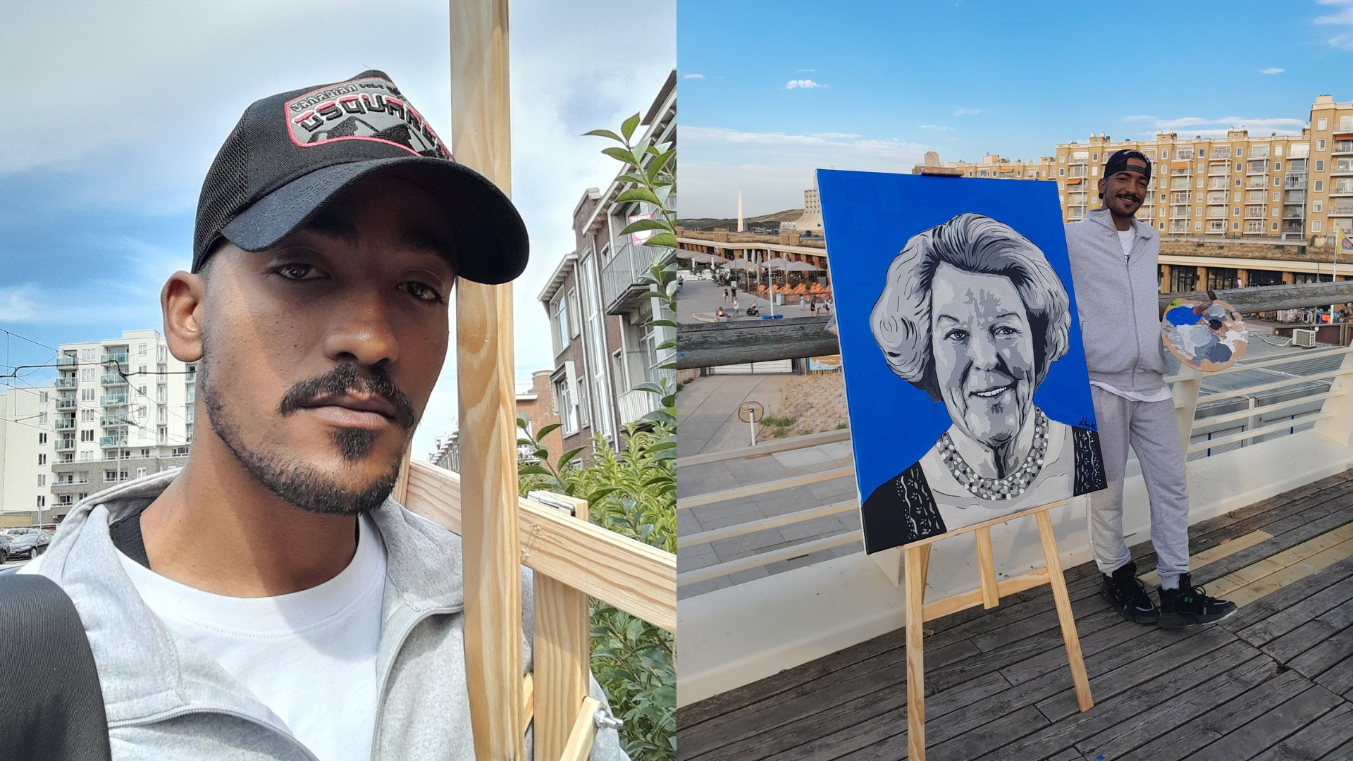 Libyan Artist Draws Top Portraits Using Hands and Feet | Al Bawaba