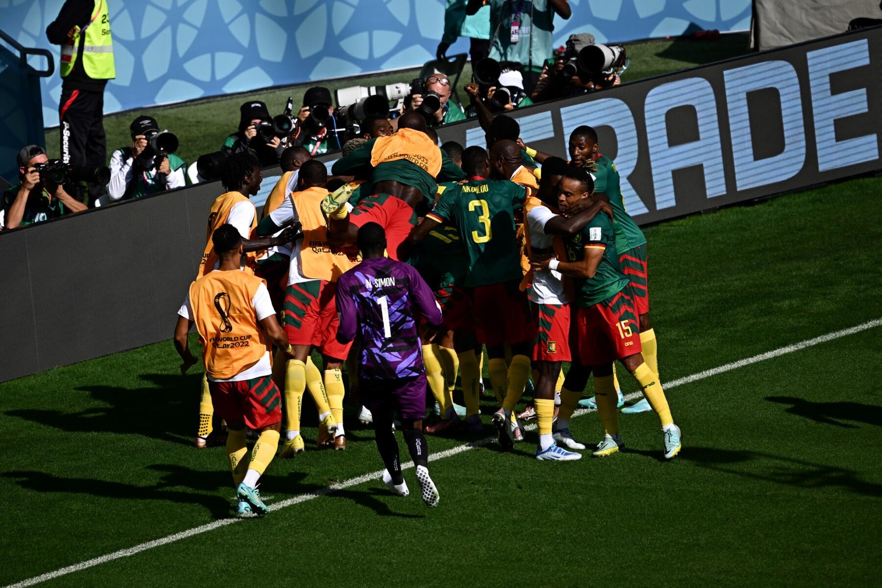 Cameroon fight back to draw World Cup thriller with Serbia