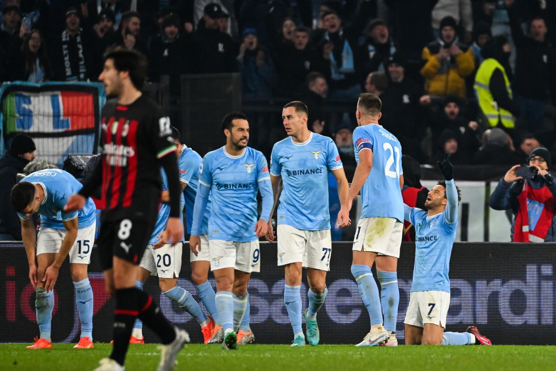 Lazio thump crumbling champions Milan to move up to third