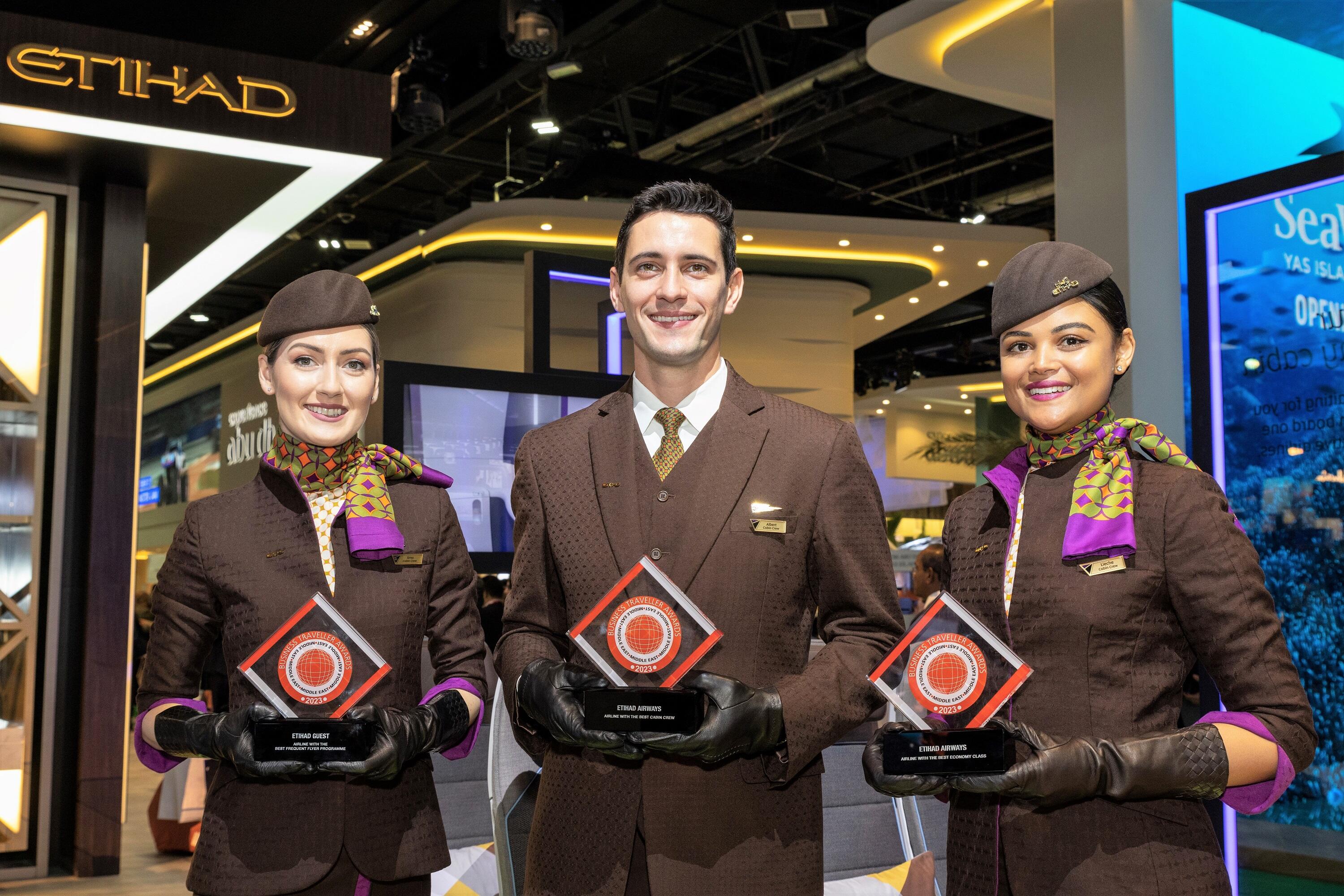 Etihad Airways wins hat-trick of 2023 business traveller awards | Al Bawaba