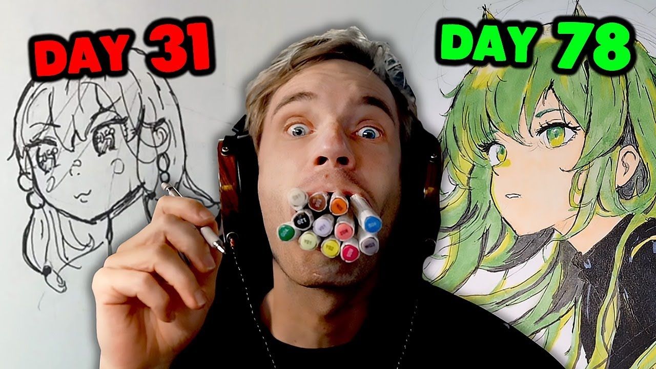 How PewDiePie became an artist: Fans react to his latest drawing video ...