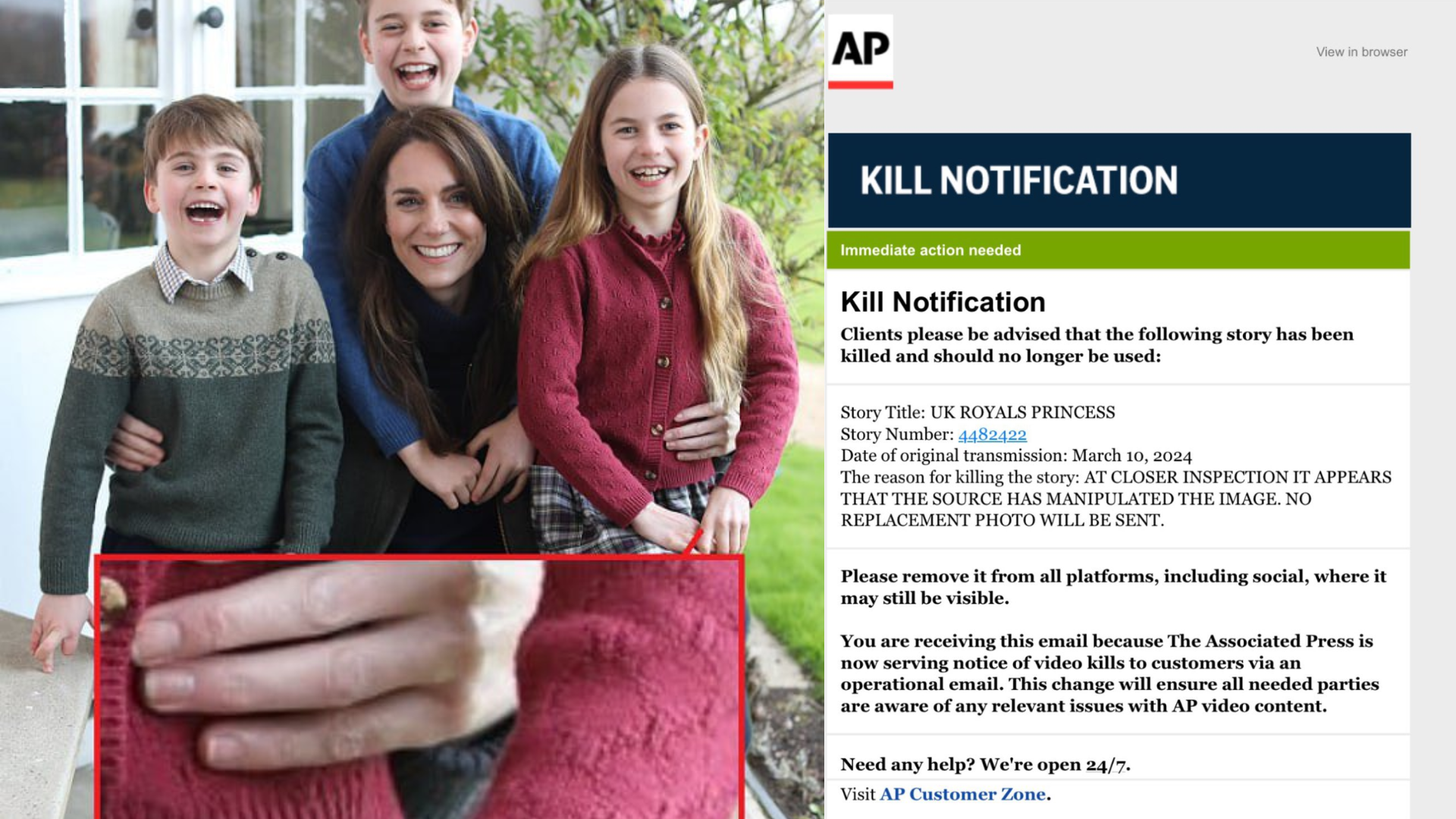 Why was Kate Middleton's first photo after surgery Photoshopped? | Al ...