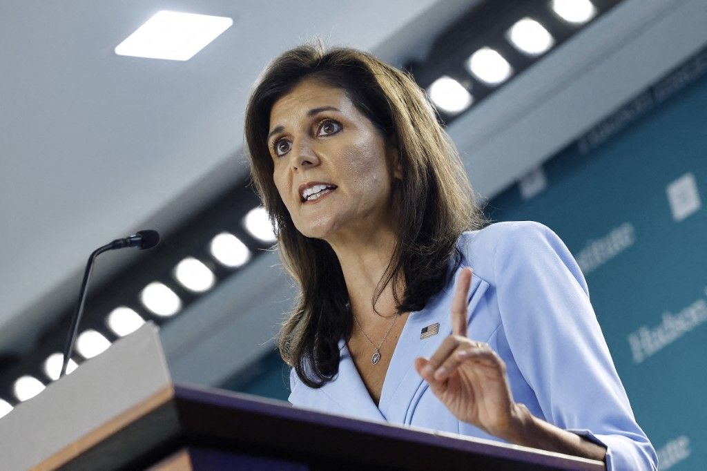 Photos: Nikki Haley under fire for writing "Finish Them" on Israeli ...