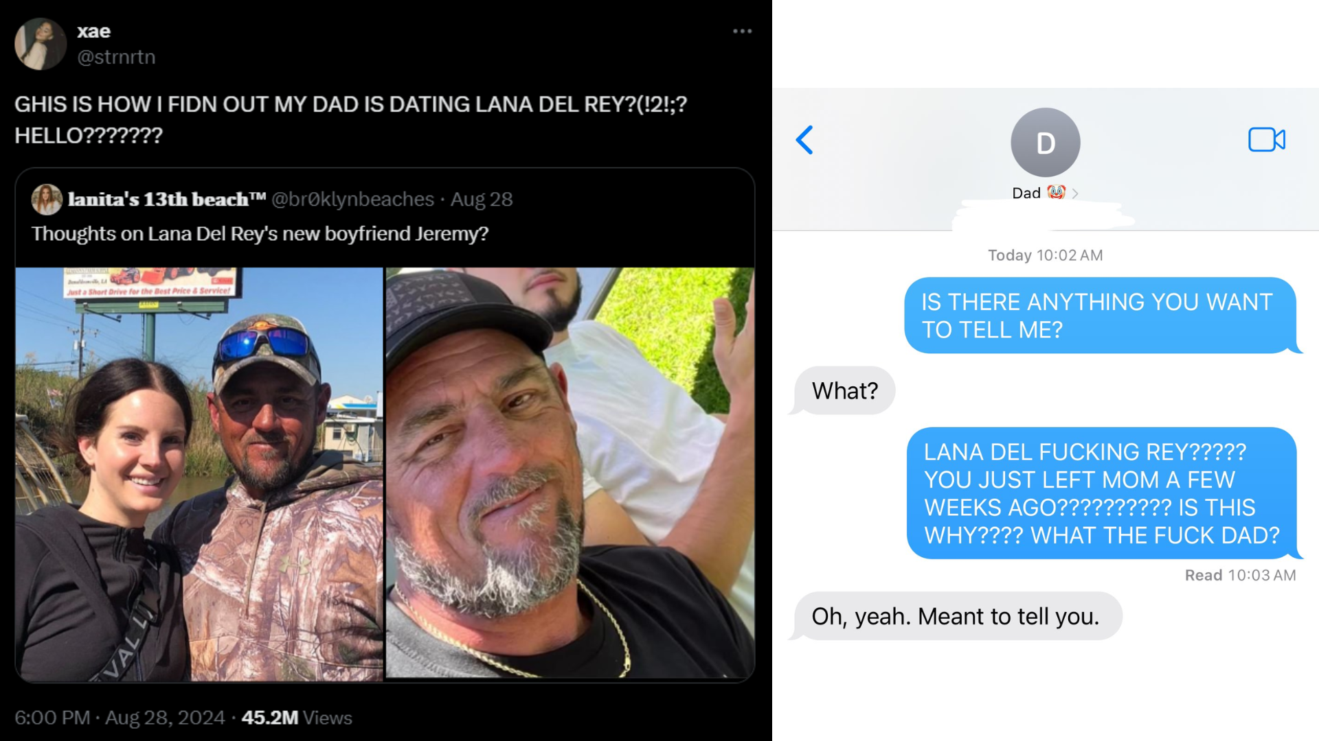 Jeremy Dufrene confirms relationship with Lana Del Rey, daughter ...