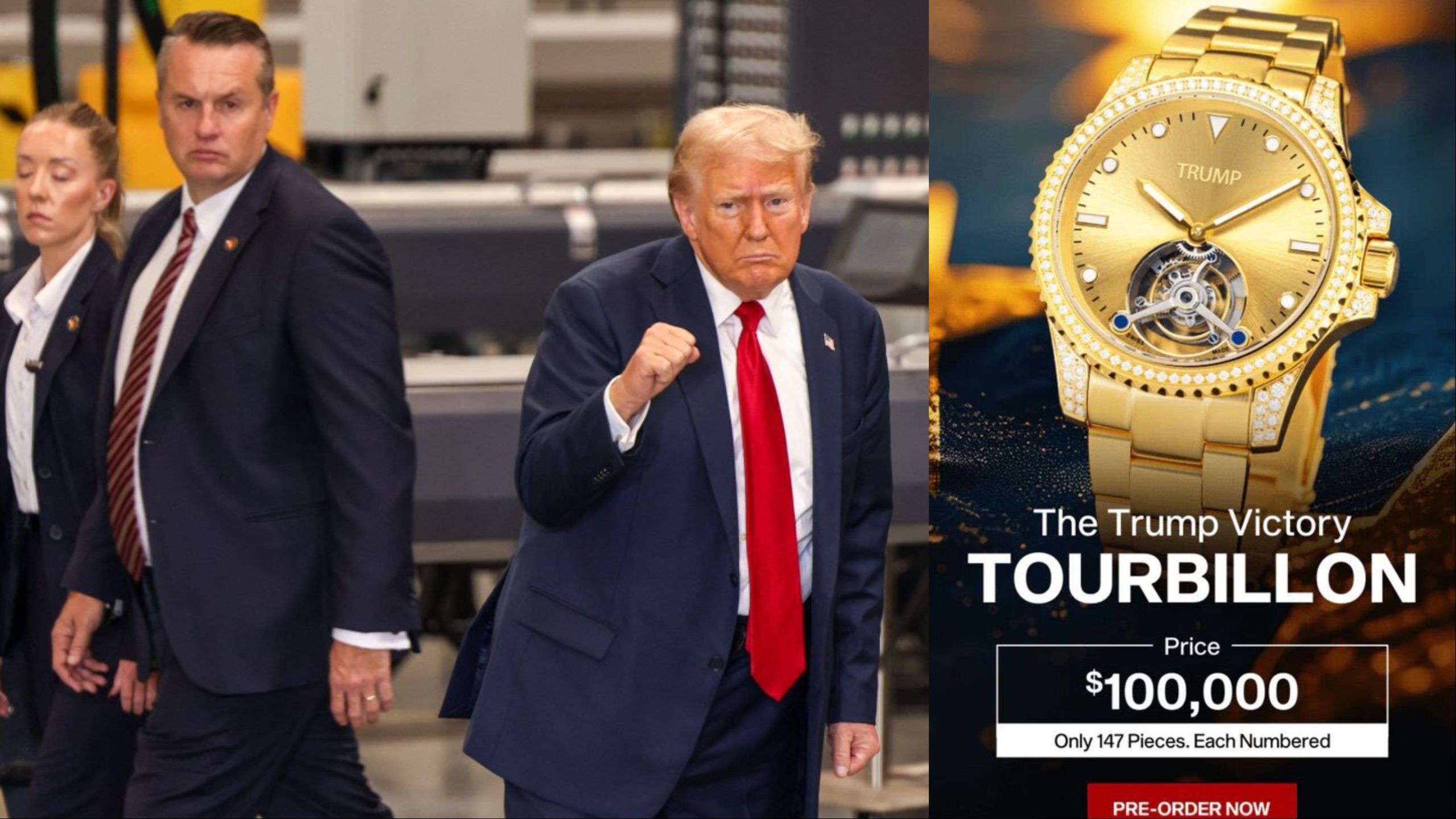 At $100,000, Trump launches a watch bearing his name, sparking public ...