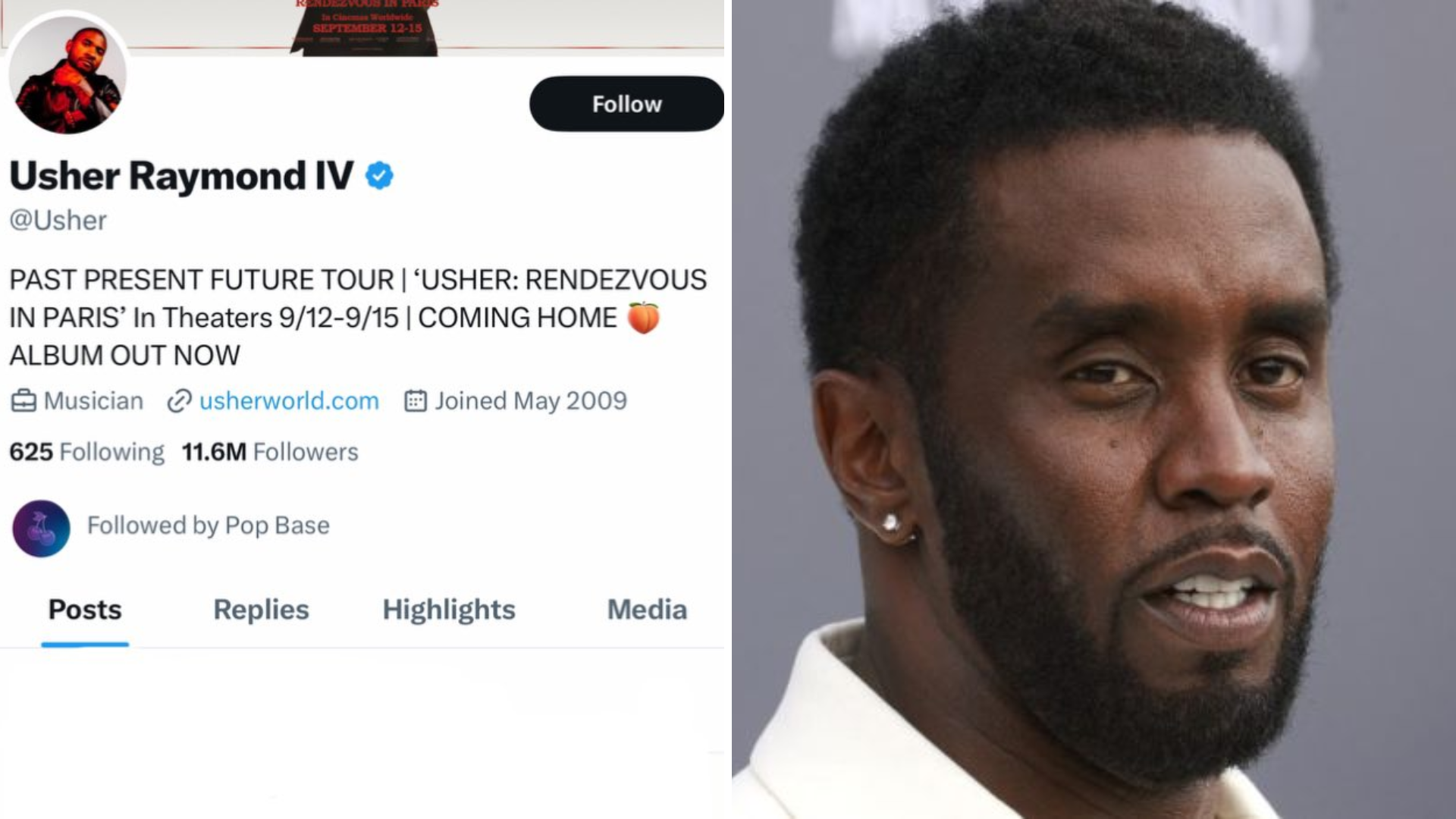 Did Usher wipe all his X posts due to P Diddy's arrest? | Al Bawaba