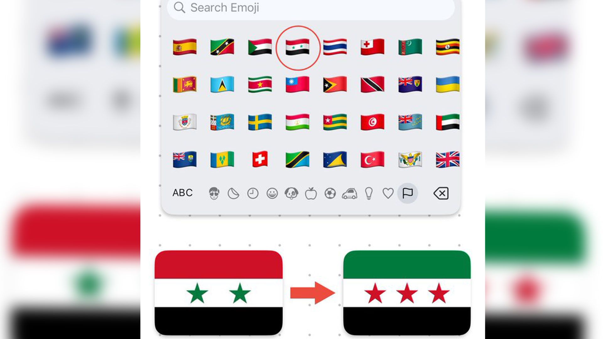 Apple, Android, Elon Musk urged to replace Syrian flag emoji | Al Bawaba