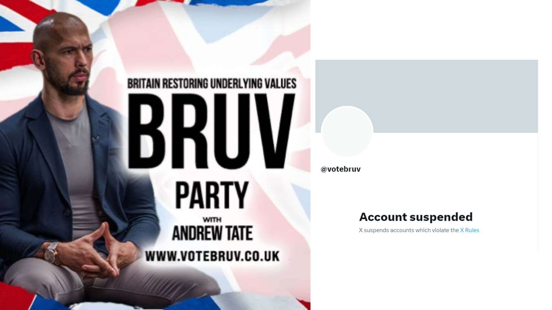 Musk's X suspends Andrew Tate's Bruv Party account | Al Bawaba