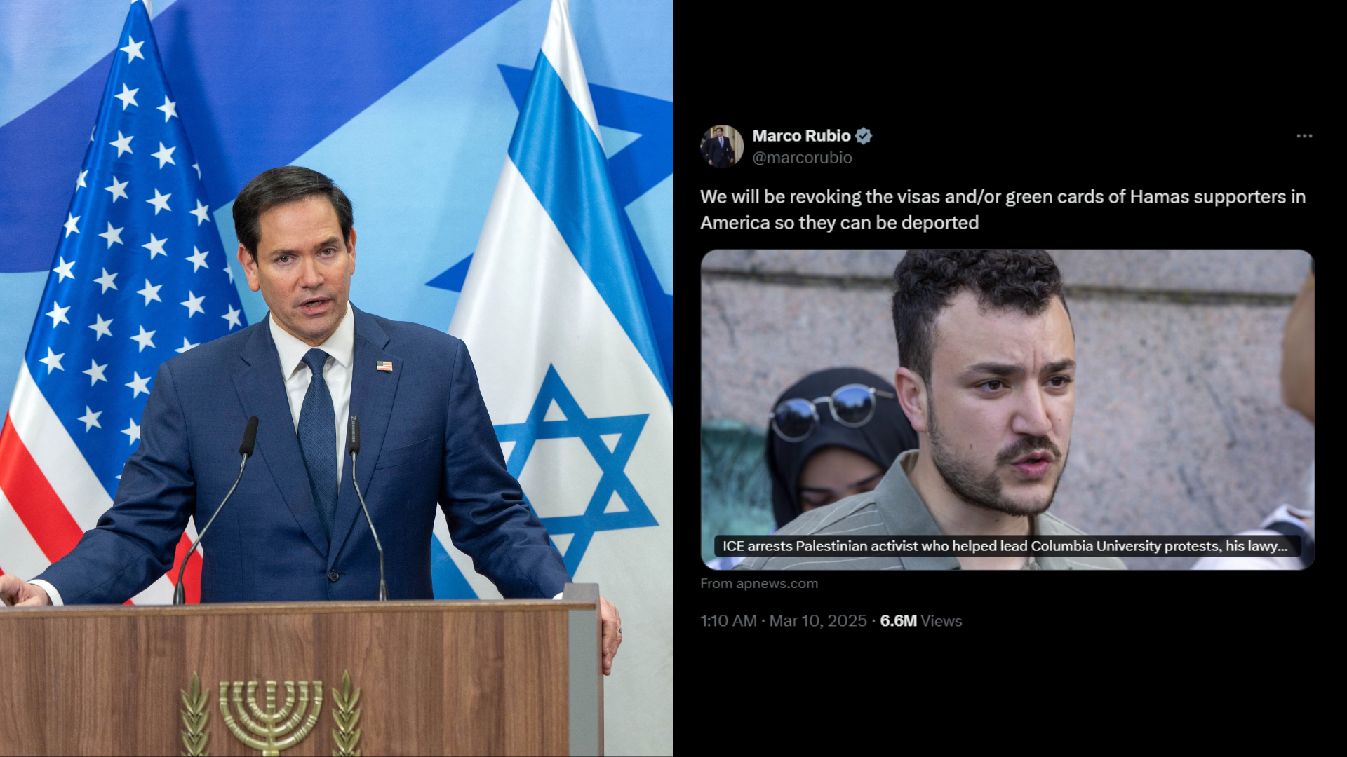 Mahmoud Khalil arrested, Marco Rubio threatens to revoke 'Hamas ...