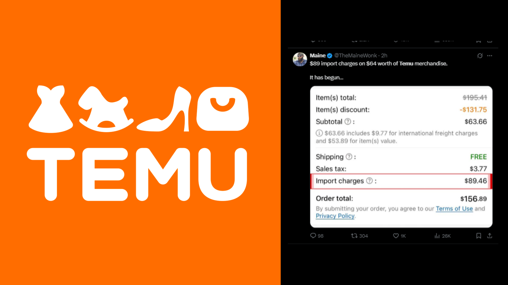 US Temu customers report $89 in imported taxes amid tariffs | Al Bawaba