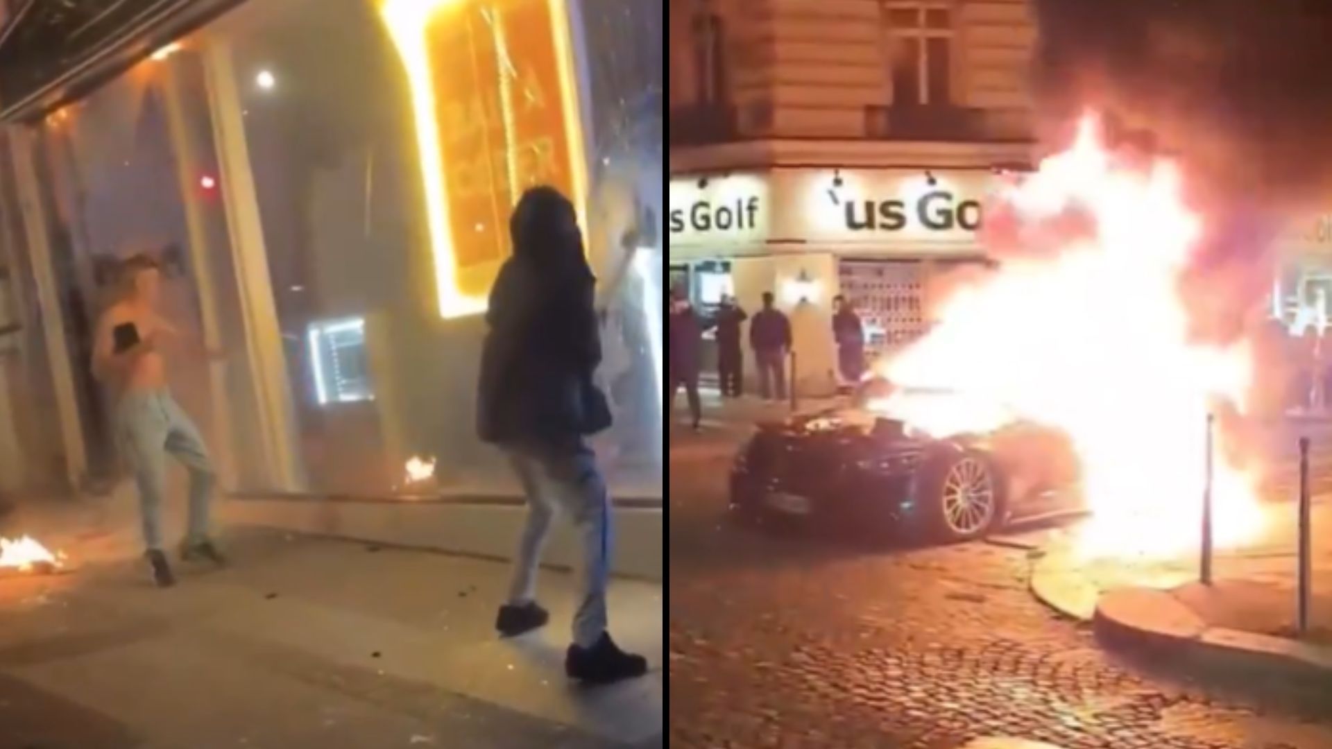 Chaos erupts in Paris streets after PSG victory over Arsenal | Al Bawaba