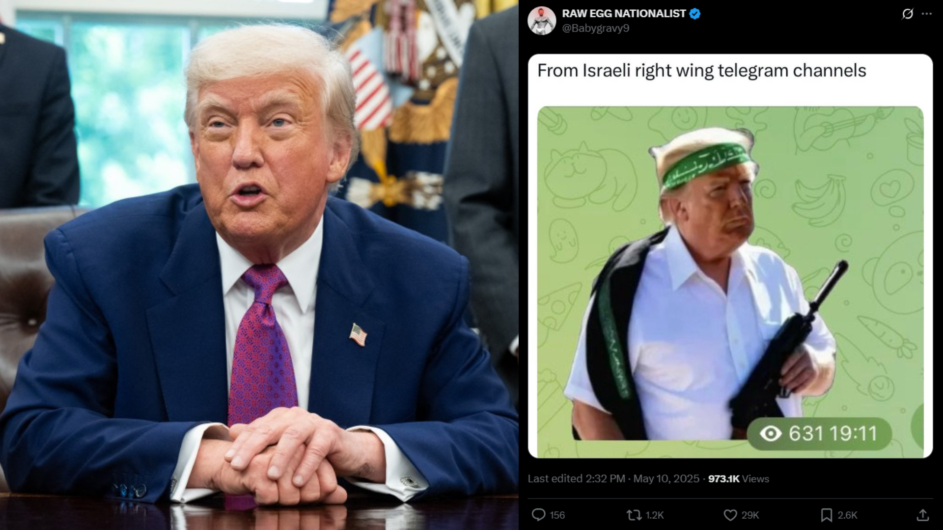Trump joins Hamas in new Israeli Telegram sticker | Al Bawaba