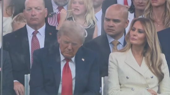 Boring birthday? Trump mocked for falling asleep during military parade ...