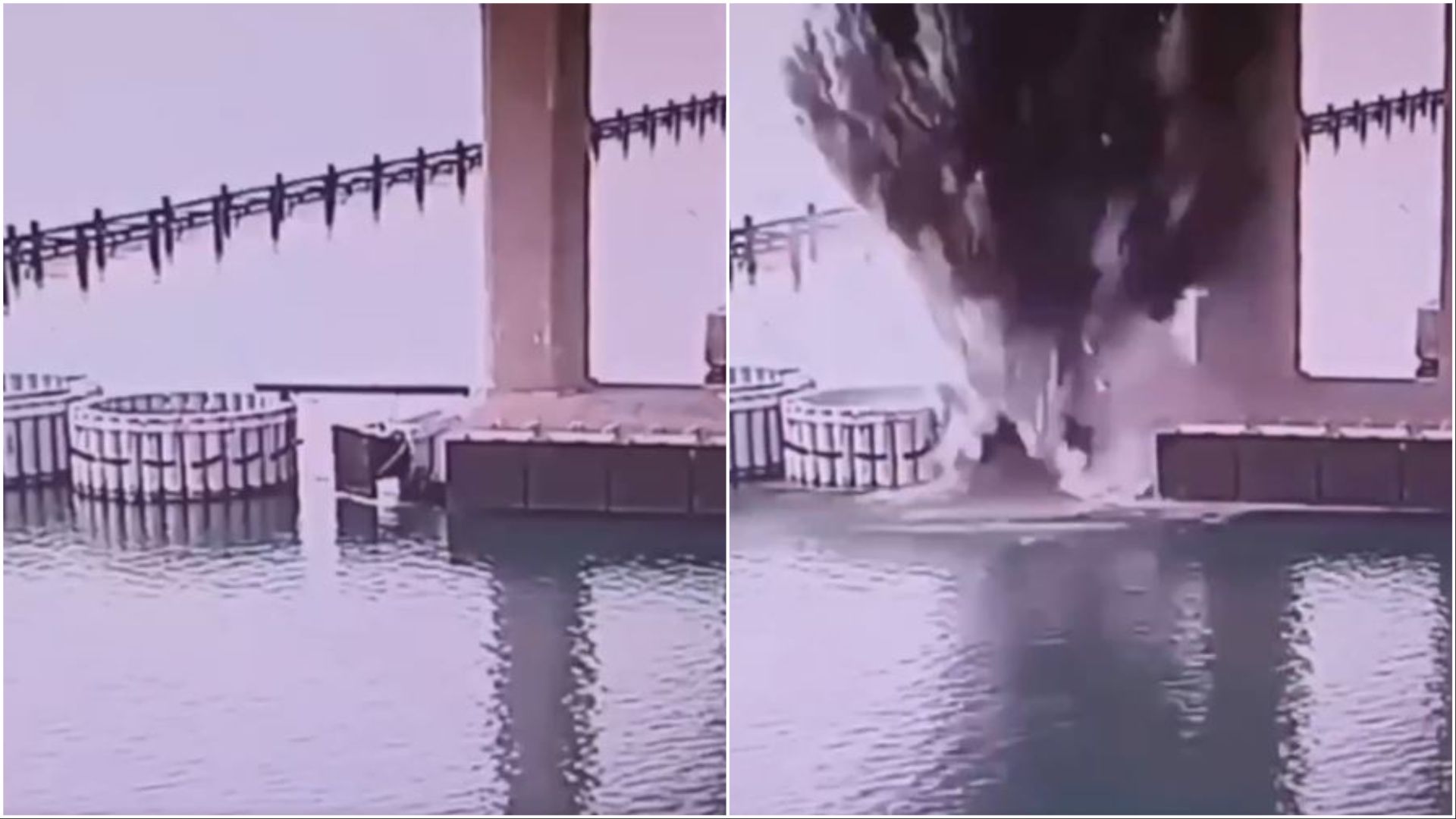 Video: Ukraine blows up Kerch bridge in Crimea | Al Bawaba