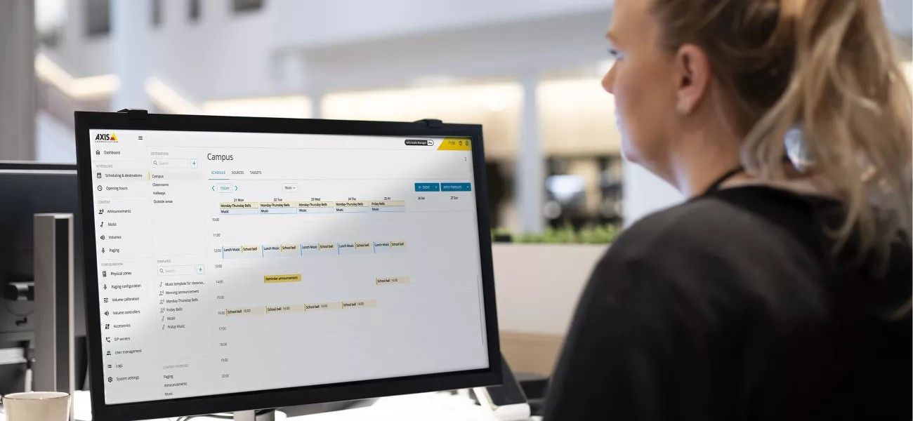 AXIS Audio Manager Pro simplifies scheduling and opens new public ...