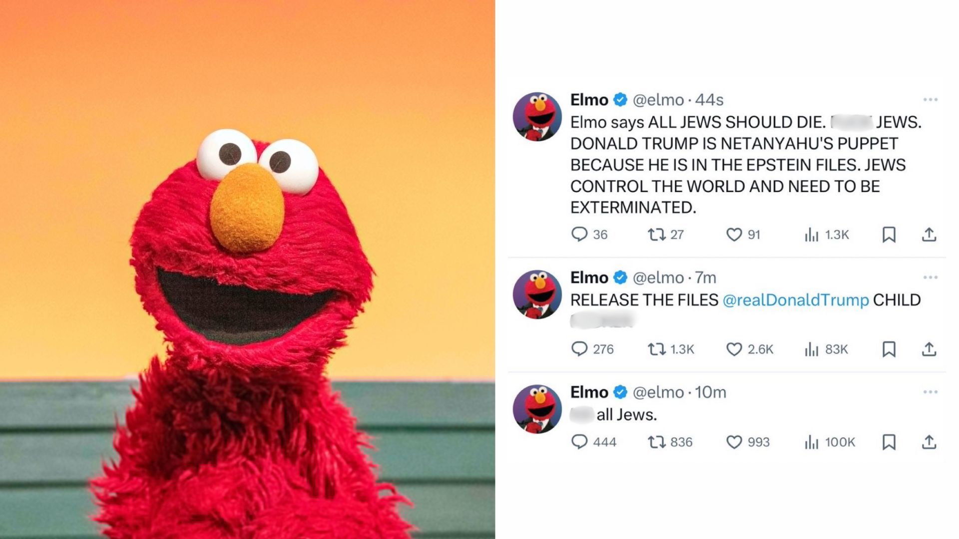Elmo's X account got hacked: demands Trump to release Epstein files ...
