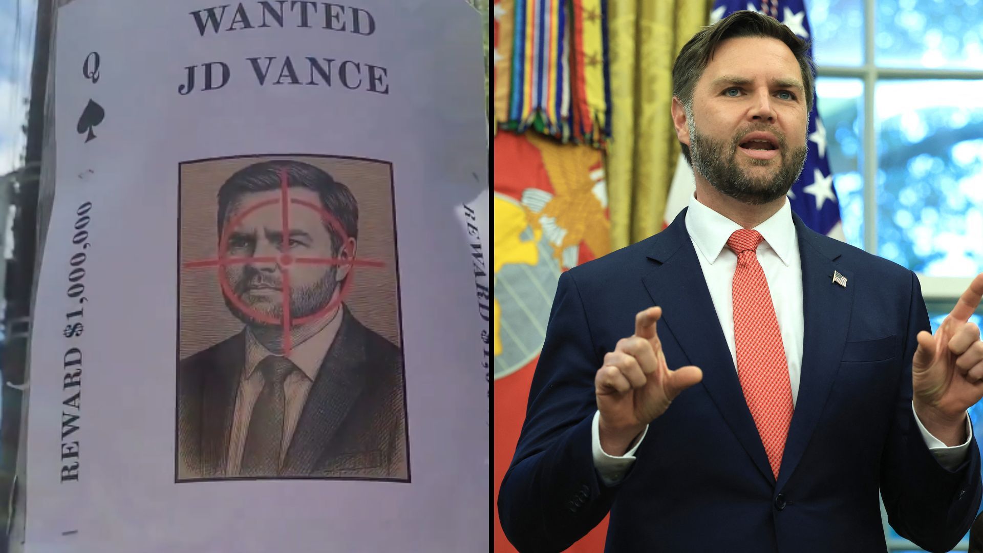 JD Vance wanted for $1M: Viral poster sparks controversy | Al Bawaba