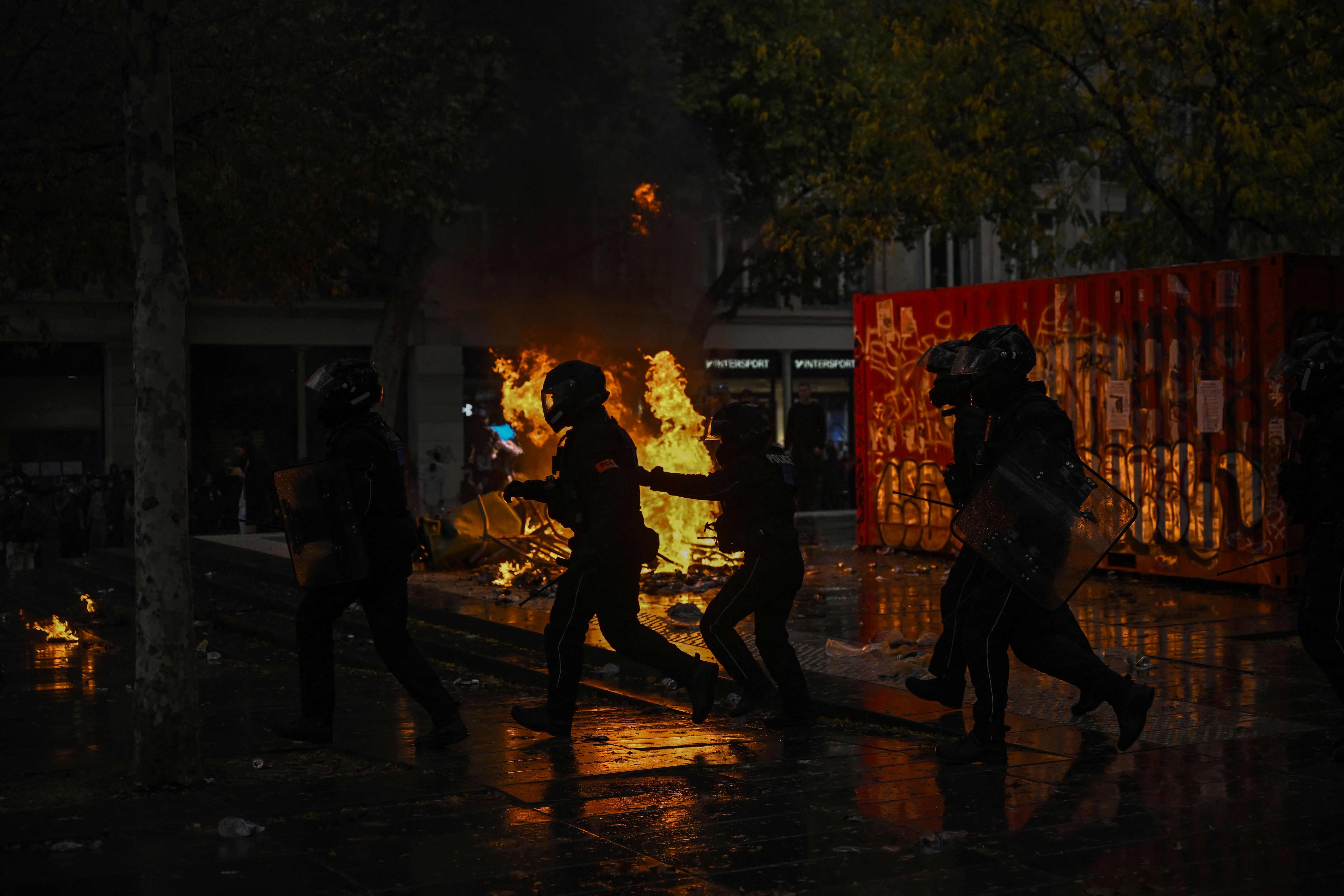 France erupts as police clash with ‘Block Everything’ protesters | Al ...