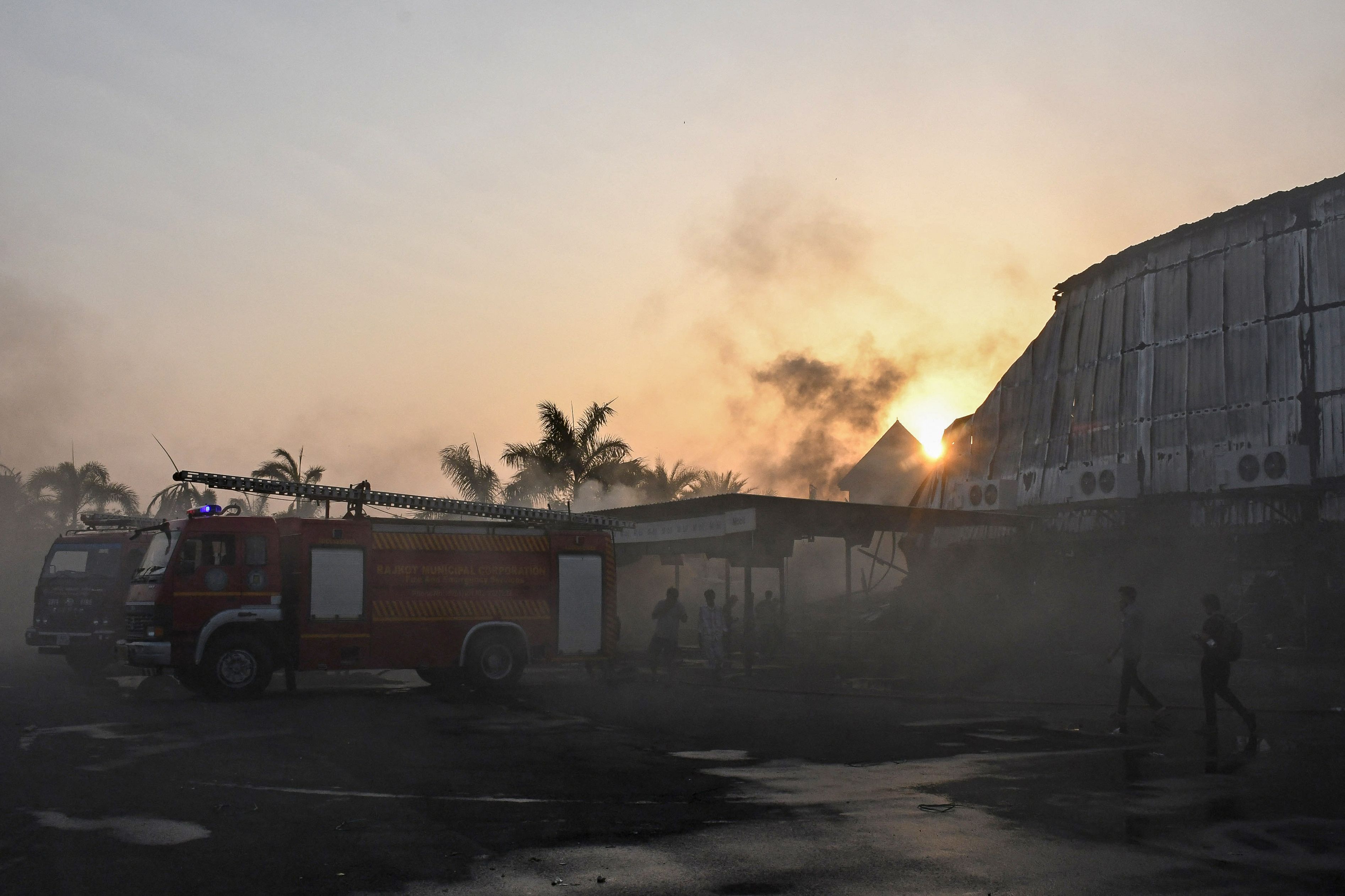 Large grass fire engulfs abandoned Rajkot airport in western India | Al ...