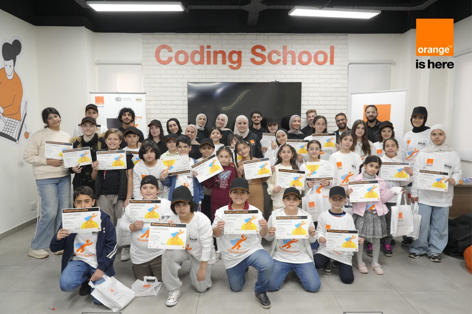 Orange Jordan Empowers Youth Coders for a Sustainable Future with SuperCoders Workshop, in ...