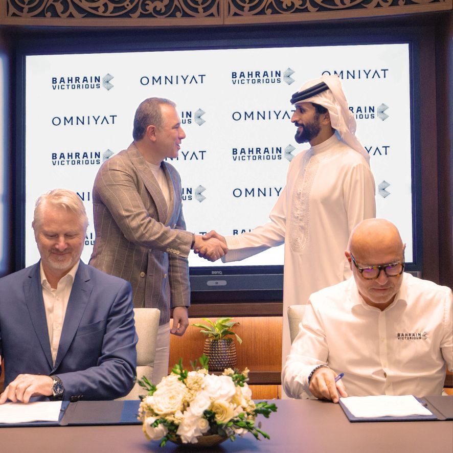 His Highness Shaikh Nasser bin Hamad Al Khalifa witnesses the signing ...