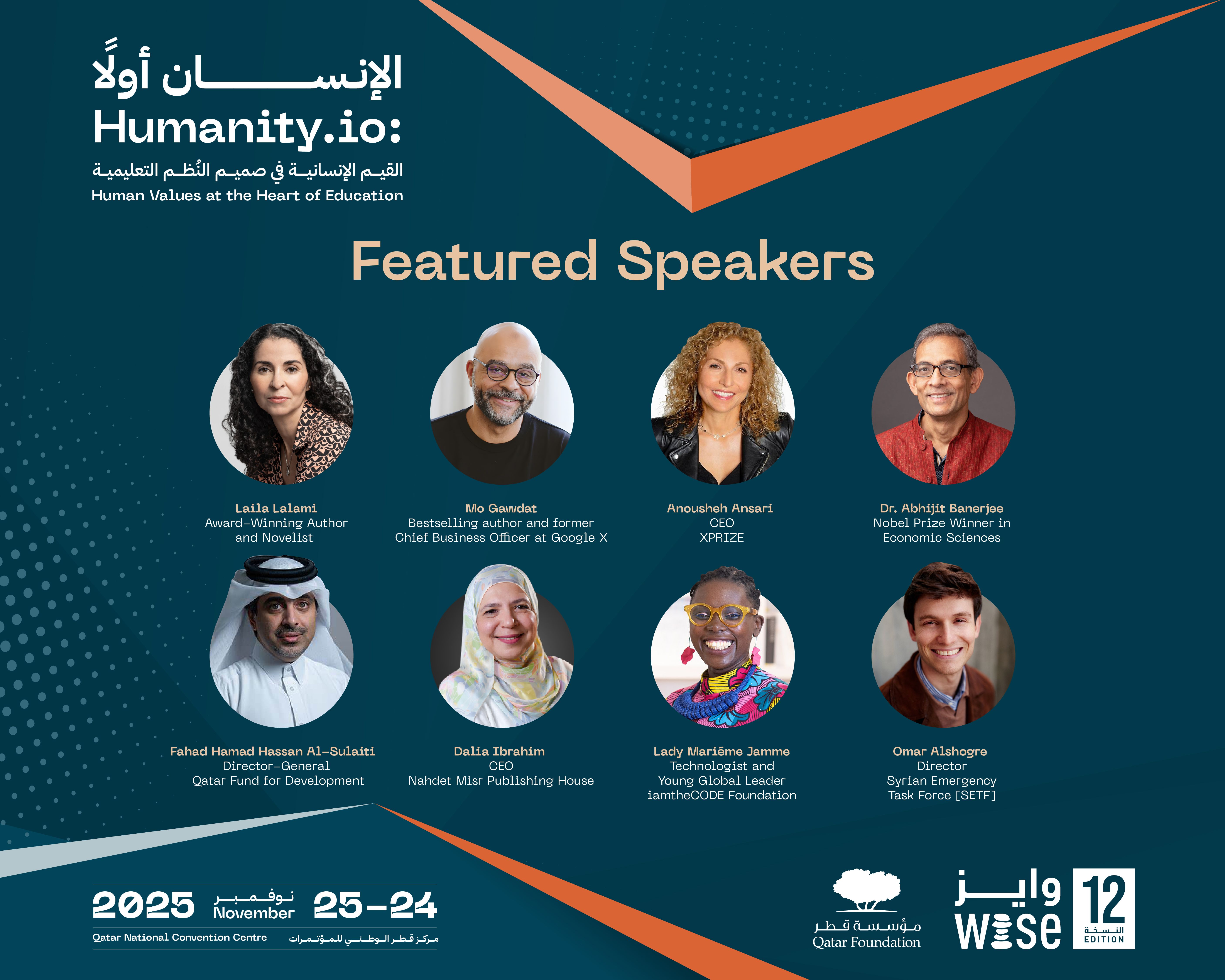 WISE 12 Unveils Global Speaker Lineup for ‘Humanity.io’ Summit in Doha ...