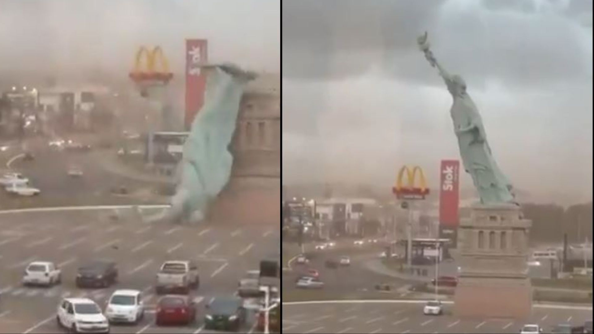 Video: Replica of the Statue of Liberty collapses in Brazil | Al Bawaba