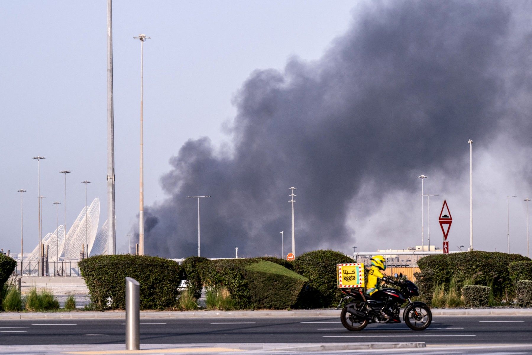 Debris from intercepted drone injures 6 in Abu Dhabi, UAE | Al Bawaba