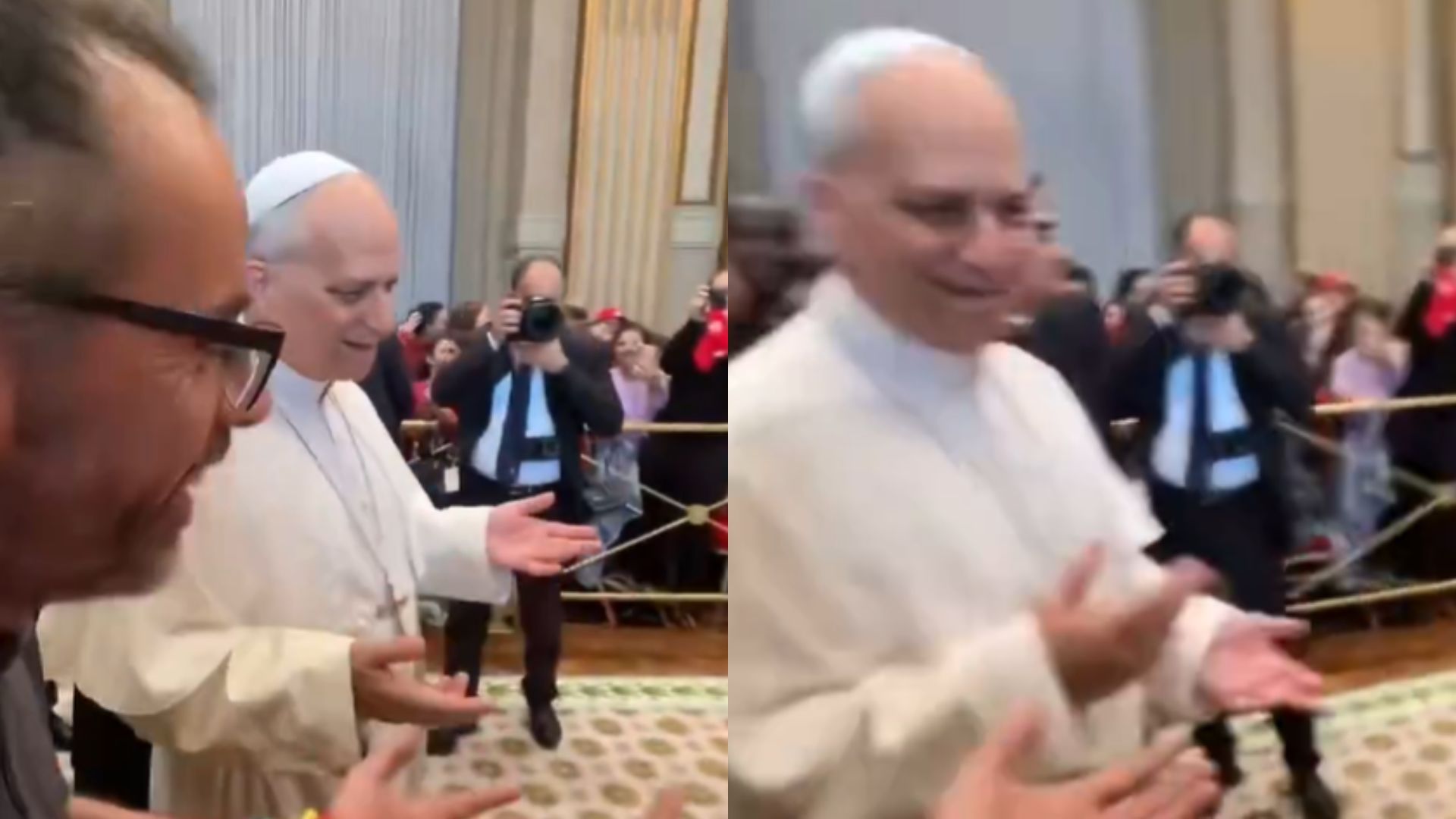 Viral video: Pope Leo XIV does the '67' meme | Al Bawaba