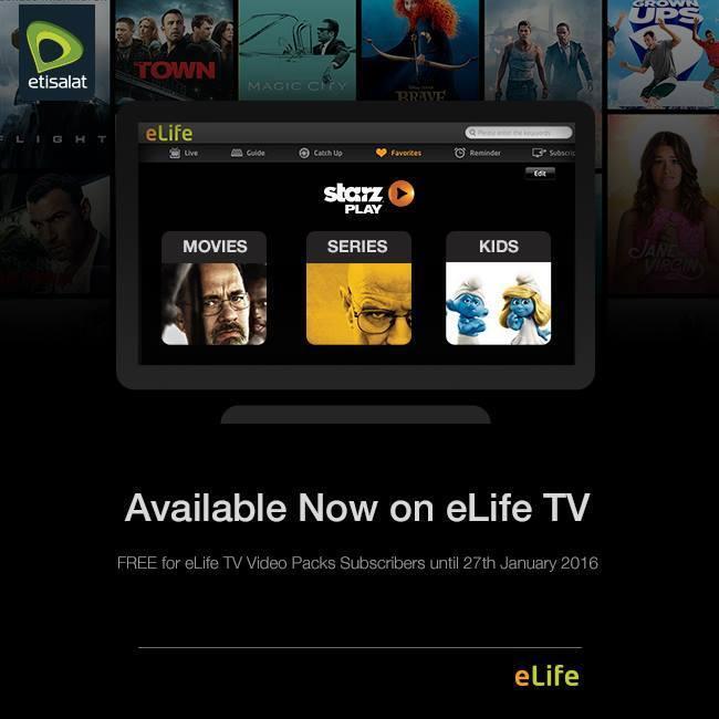Etisalat's eLife TV launches partnership with Starz Play Arabia | Al Bawaba