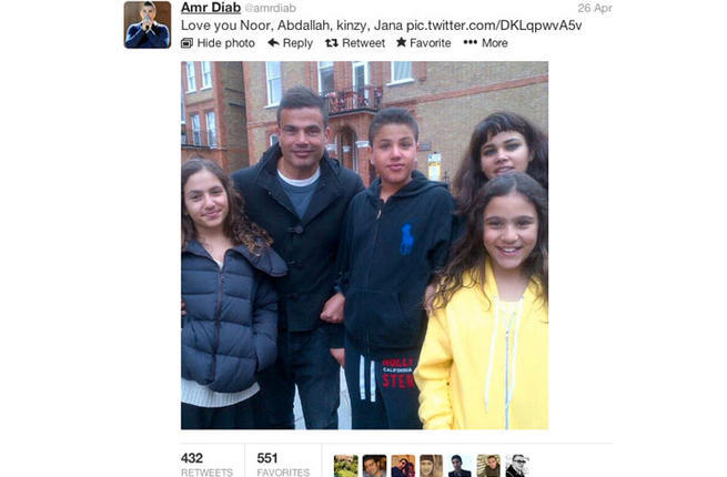 Amr Diab tweets "I love you" to his wife | Al Bawaba